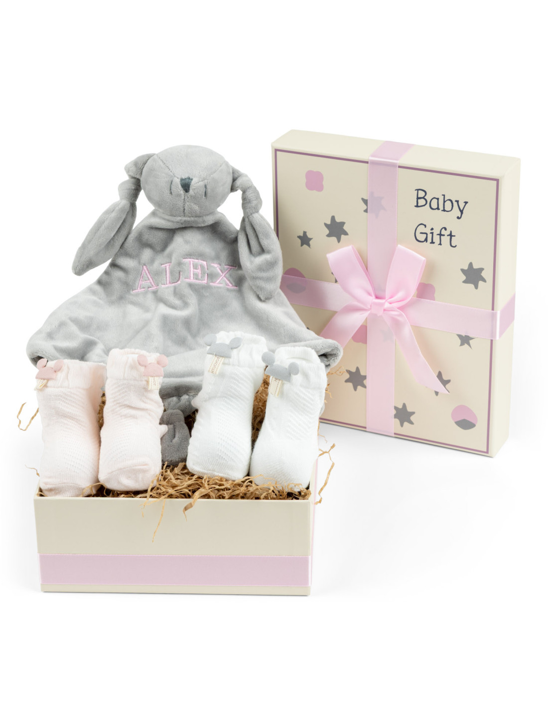 Caja Regalo para Bebé con Dou-Dou Bordado y Calcetines – Detalle ...